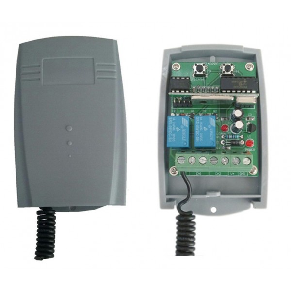 Receptor universal RXUNI2 bicanal 12/24 V AC/DC. 433,92 MHz,